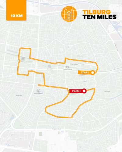 Dit is de nieuwe route van de Tilburg Ten Miles met andere finishlocatie